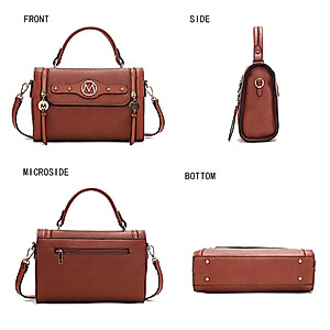 MKF Collection Crossbody Bag for Women, Handbag Purse Top-Handle Shoulder Bag By Mia K