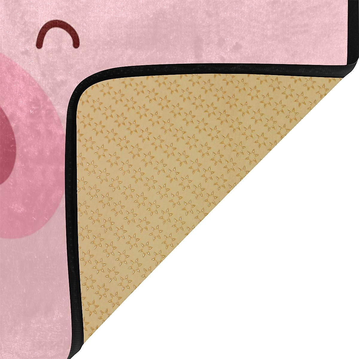 Kitchen Rugs Cute Pig Pink Design Non-Slip Soft Kitchen Mats Bath Rug Runner Doormats Carpet for Home Decor, 39" X 20"