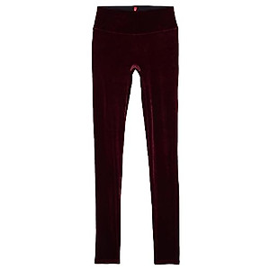 SPANX Girl's Girls Velvet Leggings (Little Kids/Big Kids) Rich Burgundy (Velvet) SM (7-8 Little Kid/Big Kid)