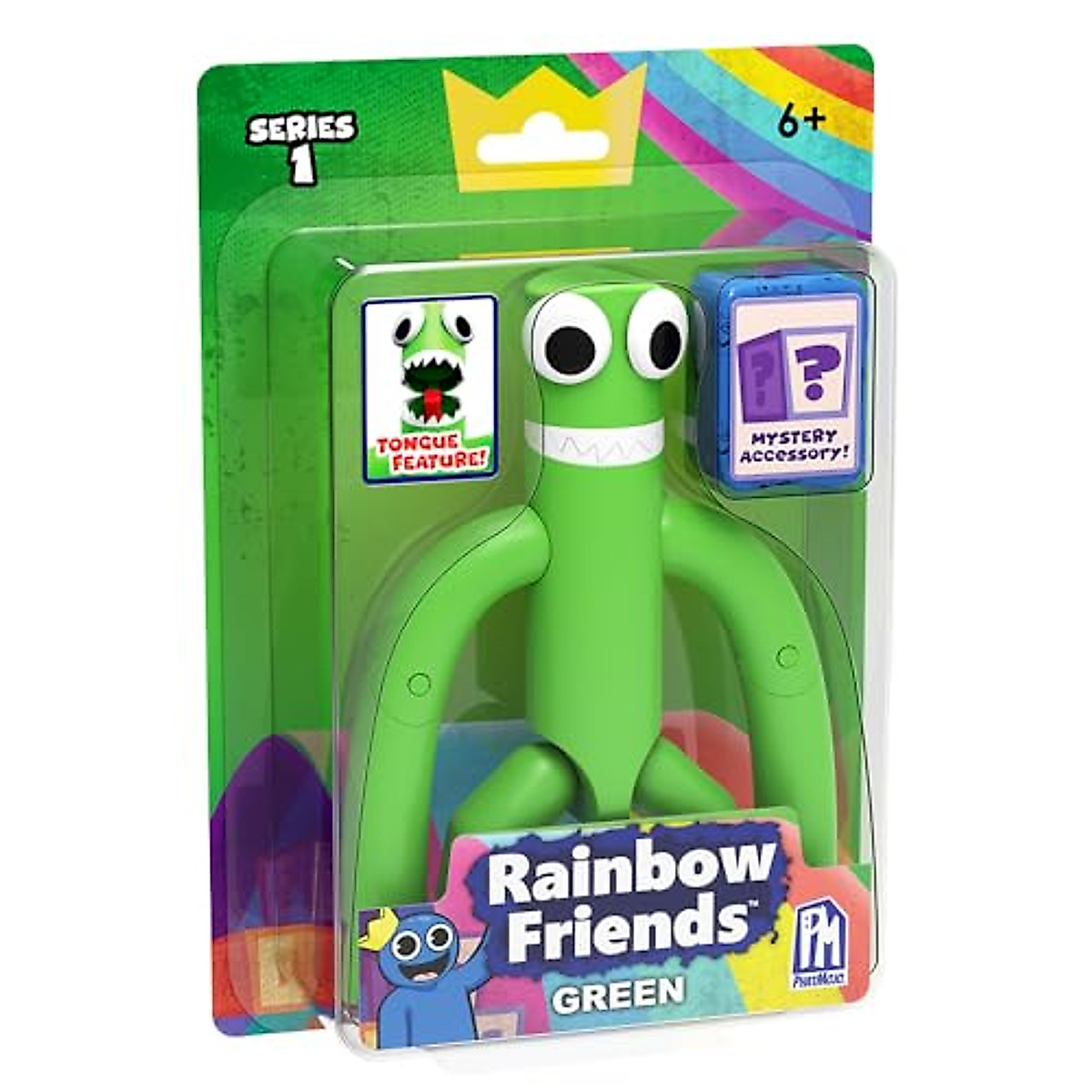 Rainbow Friends – Green Action Figure (5" Tall Posable Figure, Series 1)