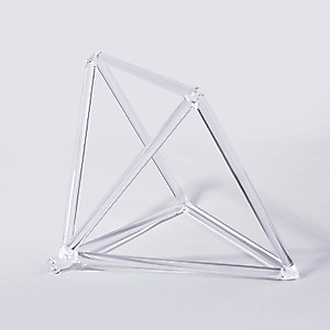 Set of 7 Perfect Healing Music Instrument Quartz Crystal Singing Pyramid 4"-10" with Free Suede Stick & Rubber Mallet