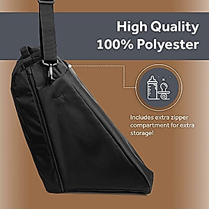 Ready Rocker Travel Bag for The Portable Baby Rocking Chair - Comfort Shoulder Strap, Extra Zipper Storage Compartment, Travel Essential for Moms and Dads, Premium Black Polyester