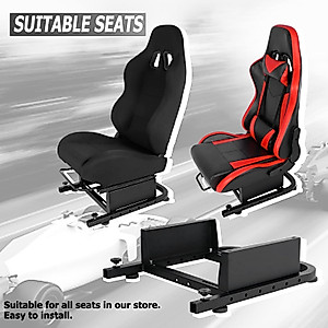 Hottoby Rear Seat Stand Racing Wheel Frame Parts/Accessories Mounting Seat Installable Most Chair Stand Simulator Cockpit Wheel and Pedals Not Included