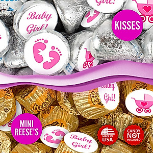 324 Pink Its a Girl Baby Shower Favors Stickers for Baby Shower Or Baby Sprinkle Party Decorations, Baby Shower Kisses Stickers, Baby Shower Pink Favors Labels, Its a Girl Kisses. Made in USA