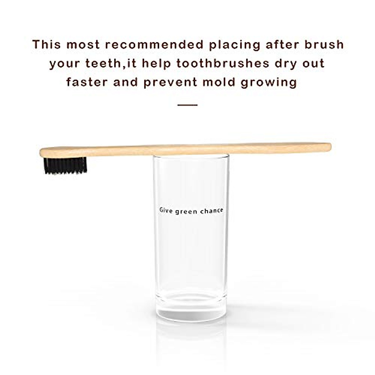 Virgin Forest Bamboo Toothbrushes, Eco Friendly BPA Free Soft Bristles Toothbrush, Biodegradable Natural Wooden Toothbrushes, Vegan Organic Bamboo Charcoal Tooth Brush for Sensitive Gums Set of 10