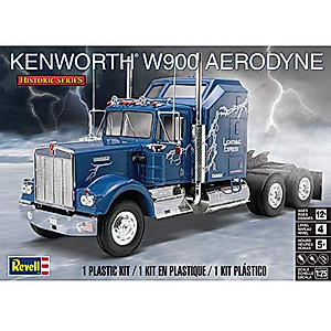 Revell 85-1507 Kenworth 900 Aerodyne Tractor 1:25 Scale 115-Piece Skill Level 4 Model Building Truck Kit, Blue, 12 years old and up