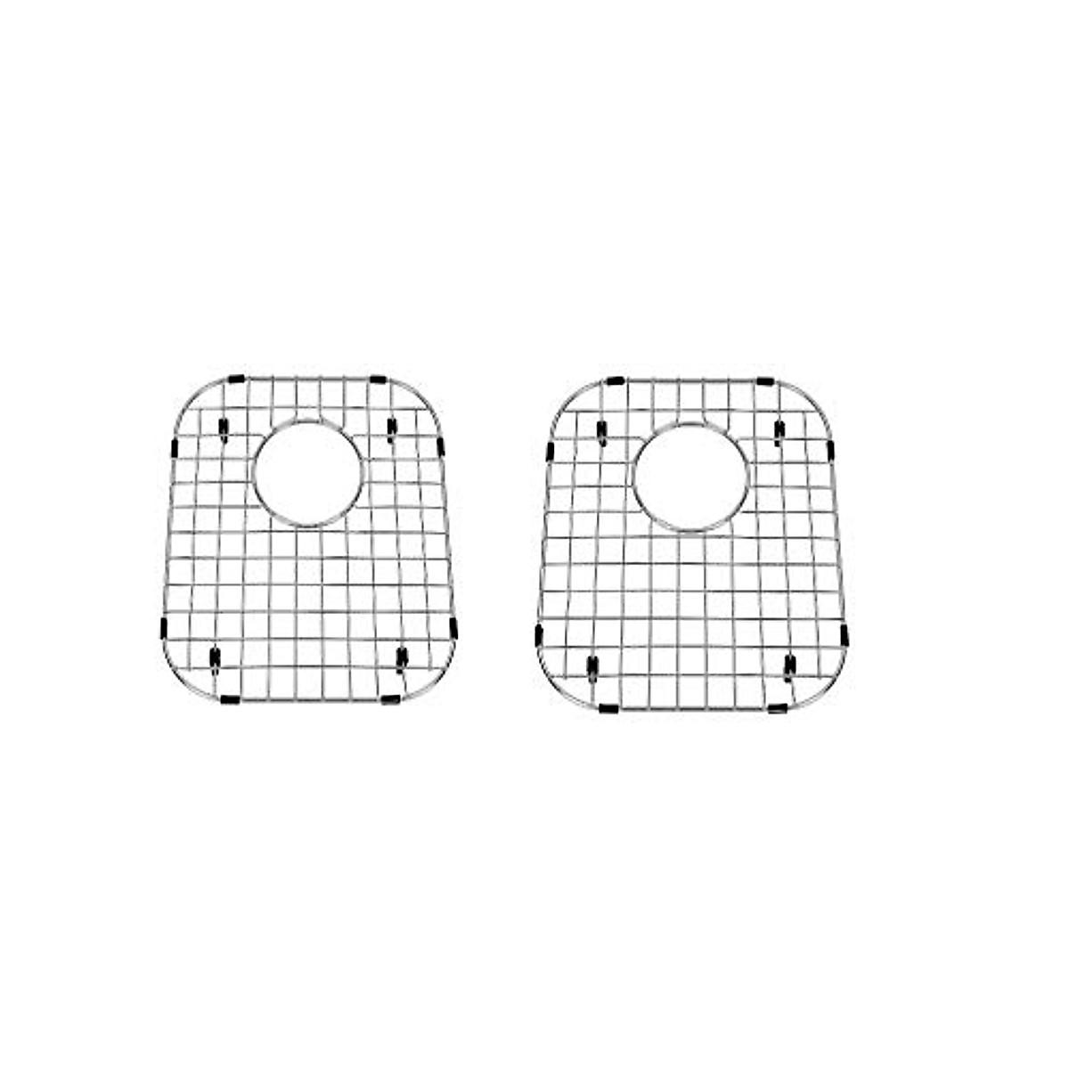 Starstar 50/50 Double Bowl Kitchen Sink Bottom Two Grids, Stainless Steel Kitchen Sink Protector (11 5/8" x 13 9/16")