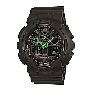 Casio Men's G-Shock Quartz Sport Watch with Resin Strap, Black, 29.4 (Model: GA-100C-1A3CR)