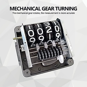 Mechanical Meter, 4 Digital Fuel Meter 1 Inch High Accuracy Gas Oil Flowmeter Counter Gauge with LCD Digital Display for Measuring, Kerosene, Gasoline