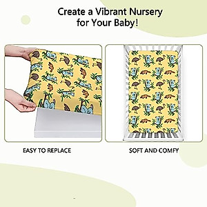 Eucalyptus Themed Fitted Mini Crib Sheets,Portable Mini Crib Sheets Soft & Stretchy Fitted Crib Sheet - Crib Mattress Sheet or Toddler Bed Sheet,24“ x38“,Multicolor