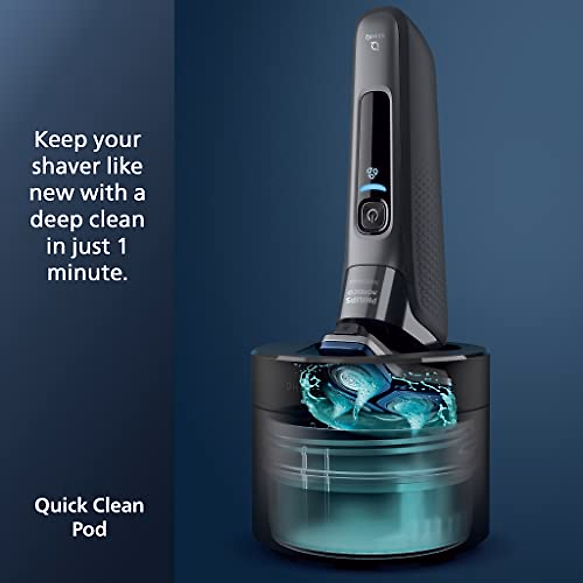 Philips Norelco Shaver 7800, Rechargeable Wet & Dry Electric Shaver with SenseIQ Technology, Quick Clean Pod, Charging Stand, Travel Case and Pop-up Trimmer, S7885/85
