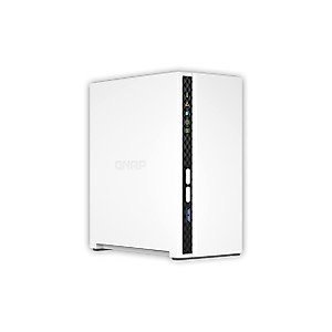 QNAP 2 Bay Home NAS with 4TB Storage Capacity, Preconfigured RAID 1 Seagate IronWolf Drives Bundle, with 1GbE Ports (TS-233-24S-US)