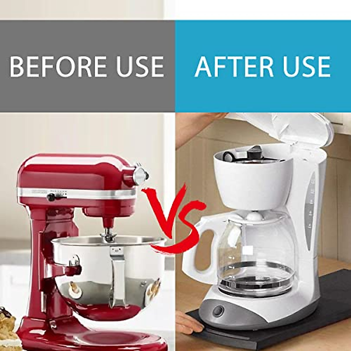 Diteje Kitchen Appliance Sliding Tray,Appliances Slider,Kitchen Moving Caddy Storage Holder Board for Coffee Makers,Aid Mixer,Blender,Toaster,Pot,Air Fryer