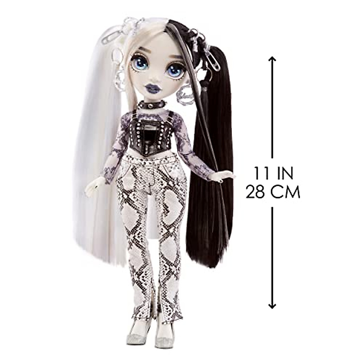 Rainbow High Shadow Series 1 Heather Grayson- Grayscale Fashion Doll. 2 Grey Designer Outfits to Mix & Match with Accessories, Great Gift for Kids 6-12 Years Old and Collectors, Multicolor, 580782
