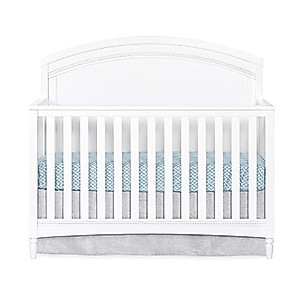 Child Craft Stella 4-in-1 Convertible Crib, Baby Crib Converts to Day Bed, Toddler Bed and Full Size Bed, 3 Adjustable Mattress Positions, Non-Toxic, Baby Safe Finish (Matte White)