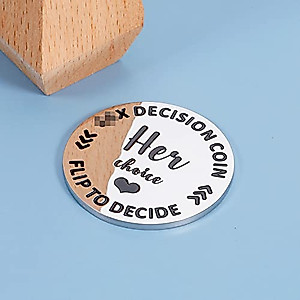 Funny Gifts for Women Men Valentines Day Gifts for Him Her Boyfriend Girlfriend Decision Coin Gifts for Husband Wife Bridal Bride Couples Gifts Wedding Gifts Engagement Birthday Anniversary Gag Gifts