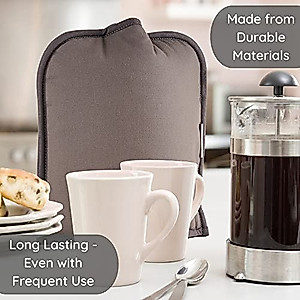 Muldale French Press Cozy Cover - Designed to Keep your Coffee Pot Insulated - Easy to Use Coffee Warmer Jacket - Cafetiere Cosy Accessories for Multiple Sizes in Charcoal Grey
