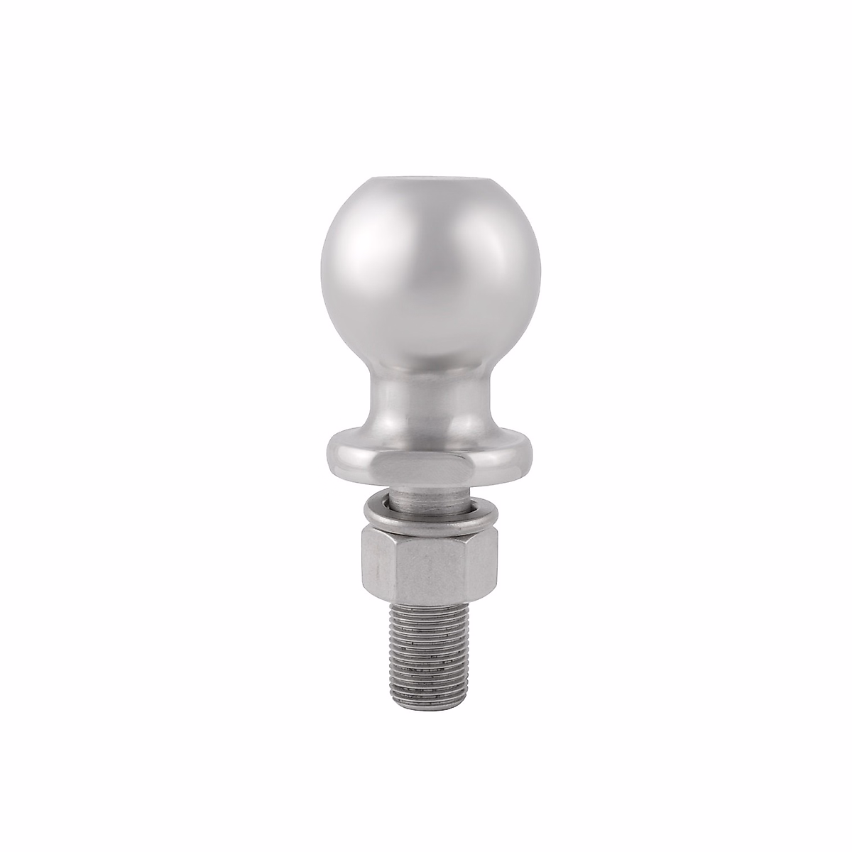CURT 40082 Stainless Steel Trailer Hitch Ball, 3,500 lbs, 2-Inch Diameter, 3/4 x 2-1/8-Inch Shank
