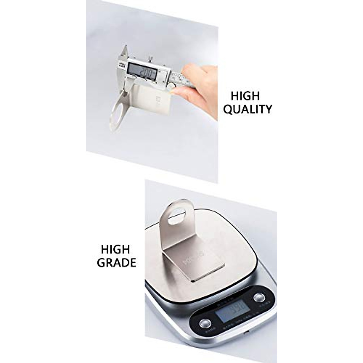 HUNANBANG Non Drilling Adhesive Shower Gel Bottle Rack, Shampoo Dispenser Bottle Holder Hand Soap Dispenser Holder, Liquid Soap Bottle Holder Adhesive Wall Mounted (2 PACK, 2 S Size)