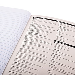 KAISA Composition Notebooks, Graph Ruled, 9-3/4" x 7-1/2" Quad Ruled, Black Marble Covers Composition Notepads Journal Notebooks 100 Sheets 4 Pack