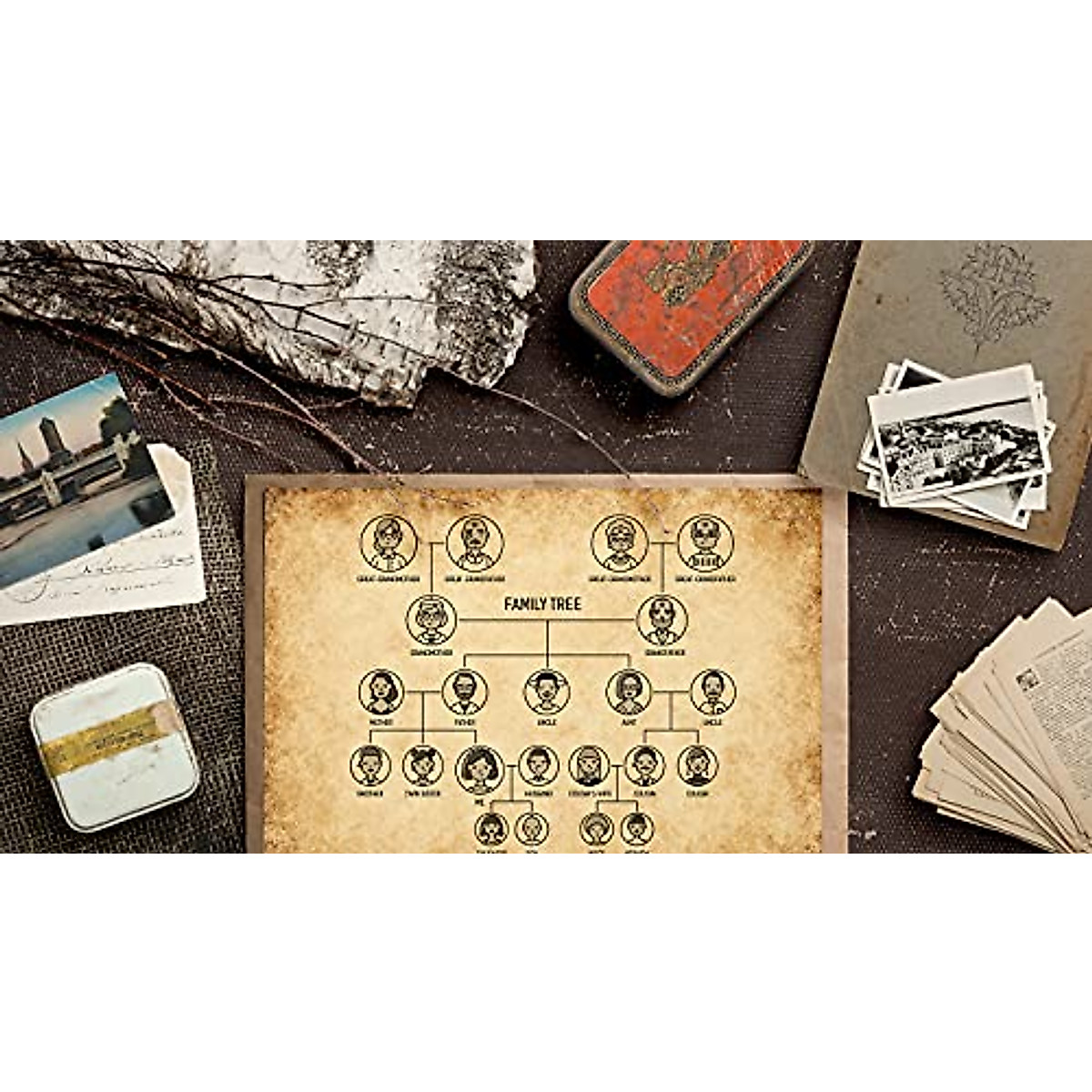 Stationery Paper, 100 Sheets, Aged Look Vintage Antique Old Fashion Parchment Paper, Letter Size 8.5 x 11 inch, Double Sided Printing Paper, by Better Office Products, 6 Designs, 100 Pack