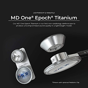 MDF Sugar Skull Silver MD One Epoch Lightweight Titanium Stethoscope, Adult, Sugar Skull Tube, Silver Chestpieces-Headset, MDF777TSK