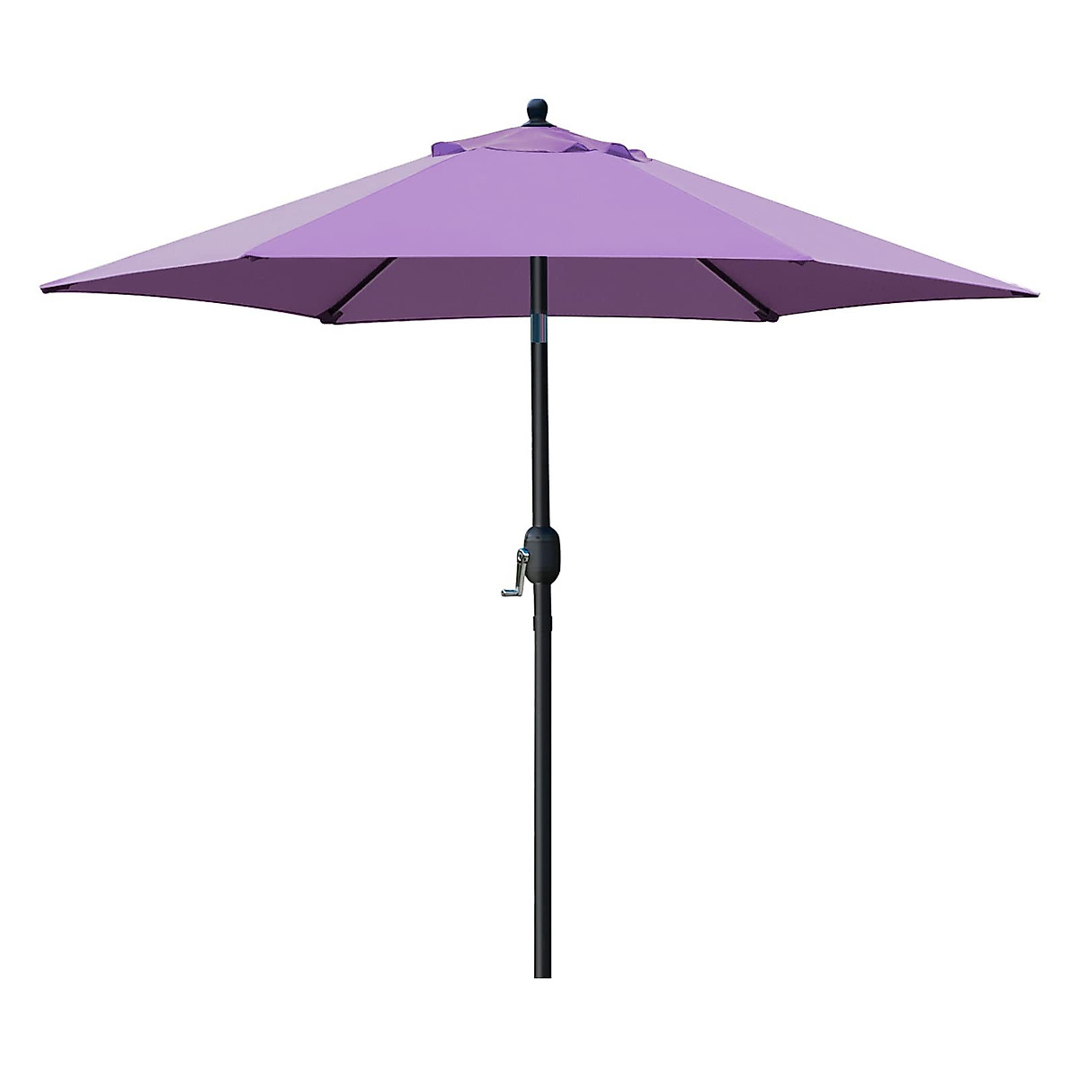 Sunnyglade 7.5' Patio Umbrella Outdoor Table Market Umbrella with Push Button Tilt/Crank, 6 Ribs (Purple)