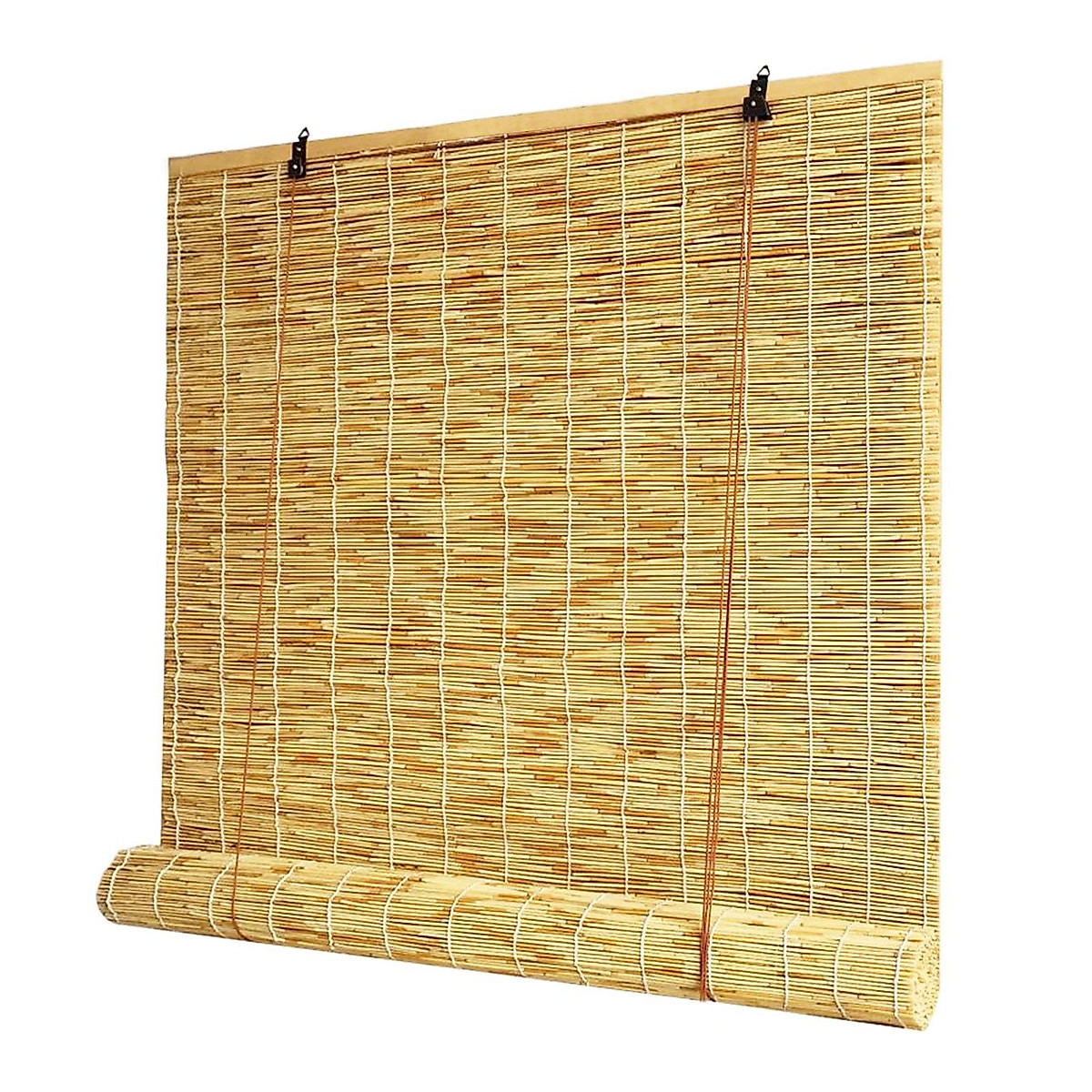 Roll Up Bamboo Shades Blinds for Patio ★Custom Size★Retro Reed Blinds Outdoor Roll Up Shades for Porch Sun Shade Reed Curtains Window Shades for Home Bamboo Roman Shades Privacy