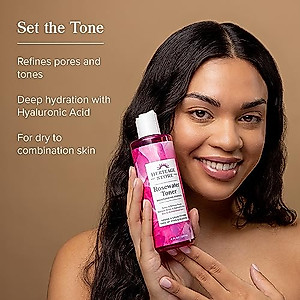 Heritage Store Rosewater Facial Toner with Hyaluronic Acid, Dry to Combination Skin Care, Hydrating Toner Refines Pores & Minimizes The Appearance of Fine Lines & Wrinkles, Alcohol Freeǂ, Vegan, 8oz