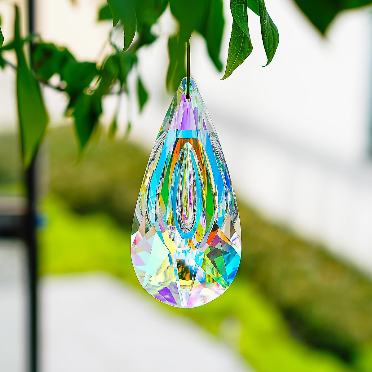 120mm Crystal Prism Suncatcher Window Hanging Sun Catchers AB Colored Crystals Faceted Prism Rainbow Maker Pendant