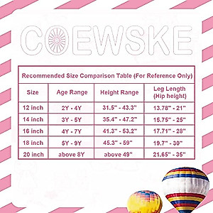 COEWSKE Kid's Bike Steel Frame Children Bicycle Little Princess Style 18 Inch with Training Wheel (Pink, 18 Inch)