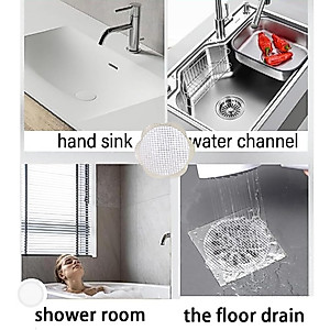 4" X 4" Flower Shape Disposable Hair Drain Stickers, Shower Drain Cover Hair Catcher Mesh Stickers, Floor Drain Filter Stickers Hair Catcher, Hair Drain Sticker for Bathroom, Laundry, Bathtub 10Pcs