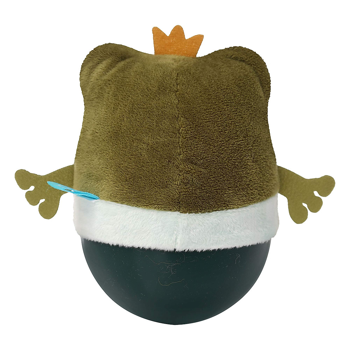 Manhattan Toy Wobbly Bobbly Frog Weighted, Soft Silicone Wobble Ball with Embroidered Plush Baby & Toddler Toy
