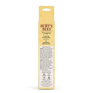 Burt's Bees Natural Oral Care Kit for Puppies, Flavorless, 2.5 oz Tube and Bamboo Brush| Puppy Training Toothbrush and Toothpaste with Coconut Oil (2.5 oz)