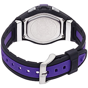 Armitron Sport Women's 45/7030PUR Purple Accented Black Resin Strap Digital Chronograph Watch