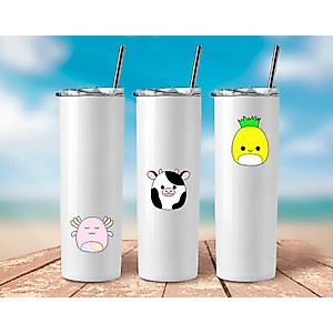 25 Pcs Squishy Toys Stickers, Squishies Vinyl Decals, Case, Phone, Laptop, Computer, Water Bottles, Luggage, Gift Bag Squishy Friends Favors