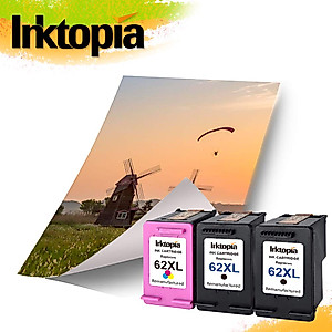 Inktopia Remanufactured for HP 62XL 62 XL Ink Cartridge (2 Black 1Tricolor) Used in HP Envy 5540 5660 5643 5640 7640 for HP Officejet 5740 5742 5745 for HP OfficeJet 200 250 Mobile Printer High Yield