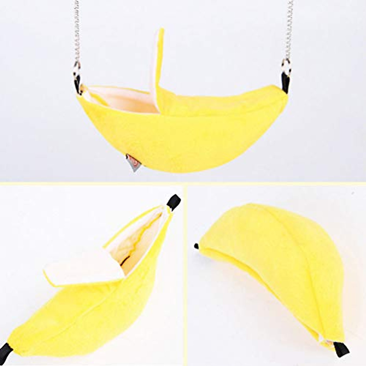 UEETEK Harmster Hammock,Banana Hamster Bed House Small Animal Warm Bed House Cage Nest Hamster Accessories