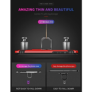 Military Grade Drop Impact for Samsung Galaxy S8 Plus Case(Galaxy S8+) 6.2 inch 360 Metal Rotating Ring Kickstand Holder Built-in Magnetic Car Mount Armor Case for Galaxy S8+ Phone Case (Black)