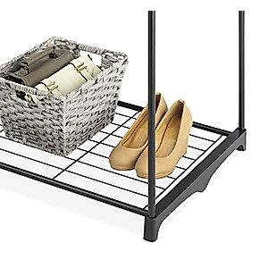 Whitmor Deluxe Double Rod Freestanding Closet Heavy Duty Storage Organizer