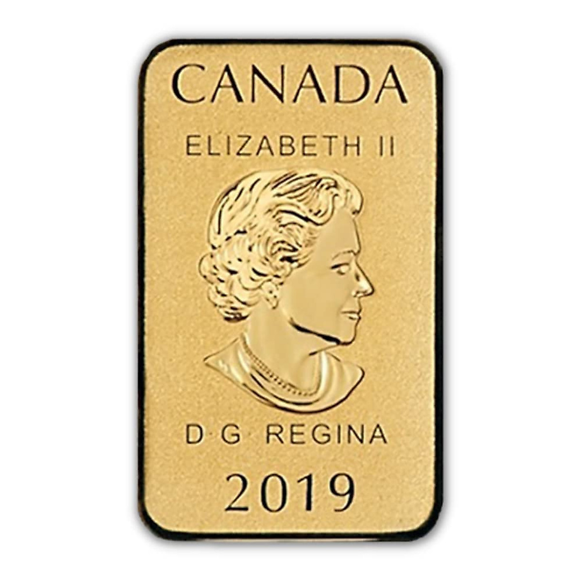 2019 1/10 oz Gold Bar Coin by the Royal Canadian Mint Brilliant Uncirculated with Certificate of Authenticity $25 BU