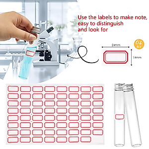Cadbibe 30ml Glass Clear Test Tubes with Screw Caps and Plastic Stoppers, Liquid Sample Vial, Leak-Proof Flat Test Tubes, 24PCS