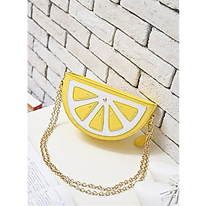 Barabum Novelty Purse Lemon multi function Cross-body Messenger Shoulder Hand Bag Purse for Women and Girls (Lemon)