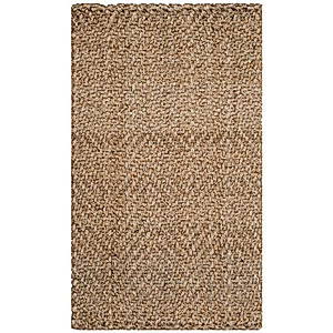 SAFAVIEH Natural Fiber Collection Accent Rug - 3' x 5', Natural, Handmade Jute, Ideal for High Traffic Areas in Entryway, Living Room, Bedroom (NF265A)