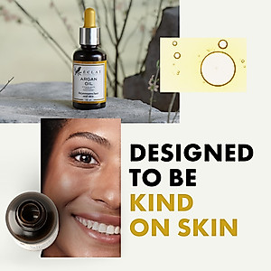 Organic Argan Oil for Hair, Skin, Nails and Face - 100% Pure Moroccan Hair Oil for Women & Men - Moisturizing Cold Pressed Argan Oil - Aceite De Argan to repair Dry, Frizzy, and Damaged Hair