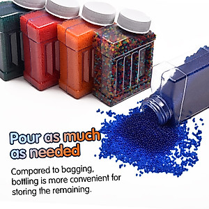 YIQUDUO Gel Balls Blaster Ammo 7-8mm(5 Pack,150000 Pcs), Gel Water Blaster Refill Ammo for Splat Gun, Gel Bullets for Splat Ball Blaster, Made of Non-Toxic Eco Friendly Material, for Ages 14+