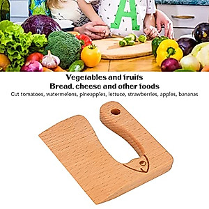 Kids Wooden Cutter, Kids Wooden Knife Gift Easy to Use Healthy for Vegetable Fruit(#2)