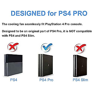 Linkhood Cooling Fan for PS4 PRO, USB External Cooler 5 Fan Turbo Temperature Control Cooling Fans for Sony Playstation Pro Gaming Console