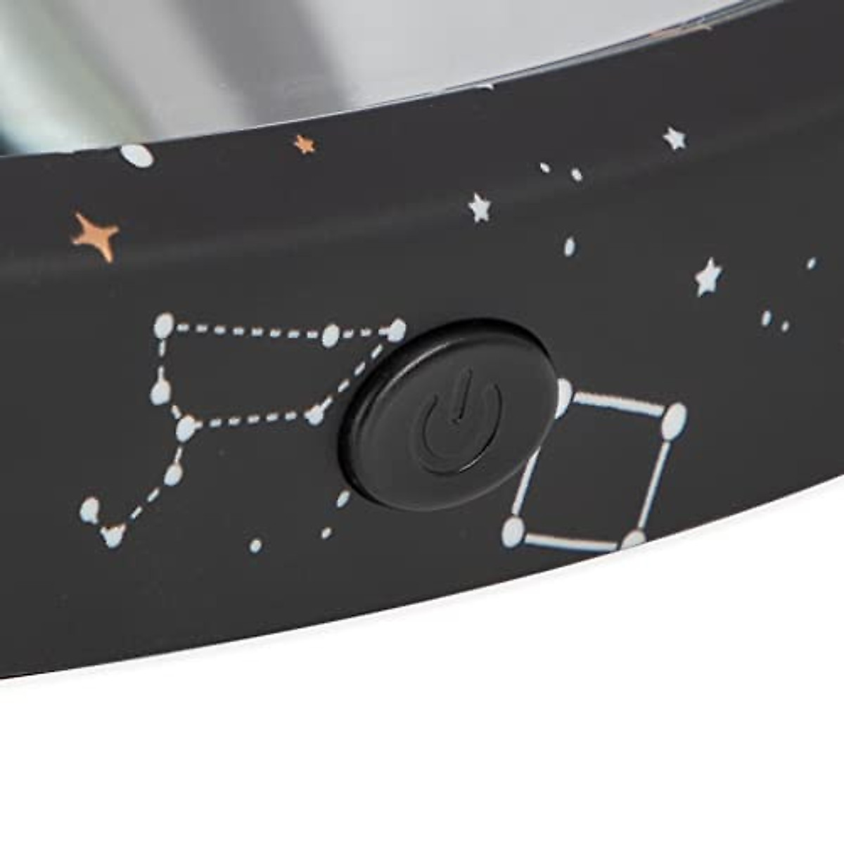 Nuby LED Light Backseat Baby Car Mirror with Remote Controlled Light, Wide View Shatter Resistant Mirror, Adjustable, Night Sky