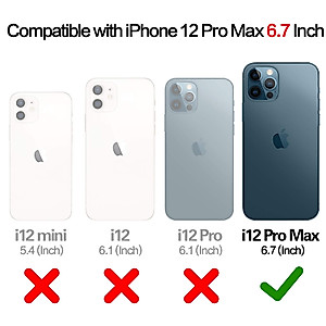 HianDier Wallet Case Compatible with iPhone 12 Pro MAX Case 5G 6.7-inch Slim Protective with Credit Card Slot Holder Flip Folio Soft PU Leather Magnetic Closure Cover, White